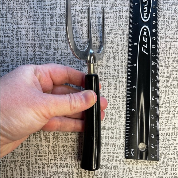 Kitchen | Vintage Black Bakelite 3 Tined Meat Fork Carving Serving Tool ...